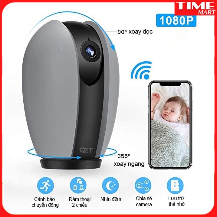 Camera ip giám sát QCT xoay 360 Speed4s - Camera ip QCT xoay 2K 1296p [TIME_MART siêu thị tiện ...