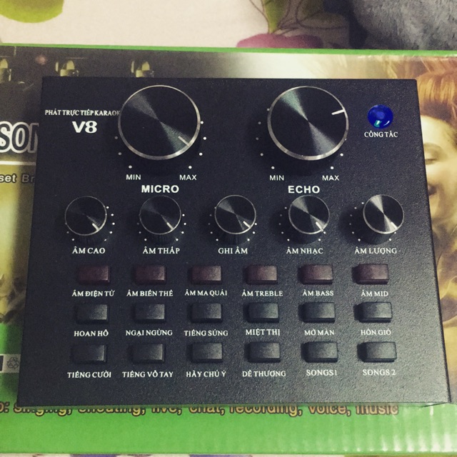 Card âm thanh V8 | Sound card v8 bản tiếng việt Có Bluetooth | Shopee ...