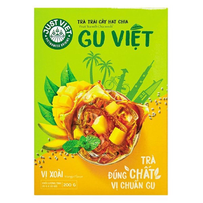 Trà Trái Cây Hạt Chia Gu Việt Hộp (10Gói x 20g) | Shopee Việt Nam