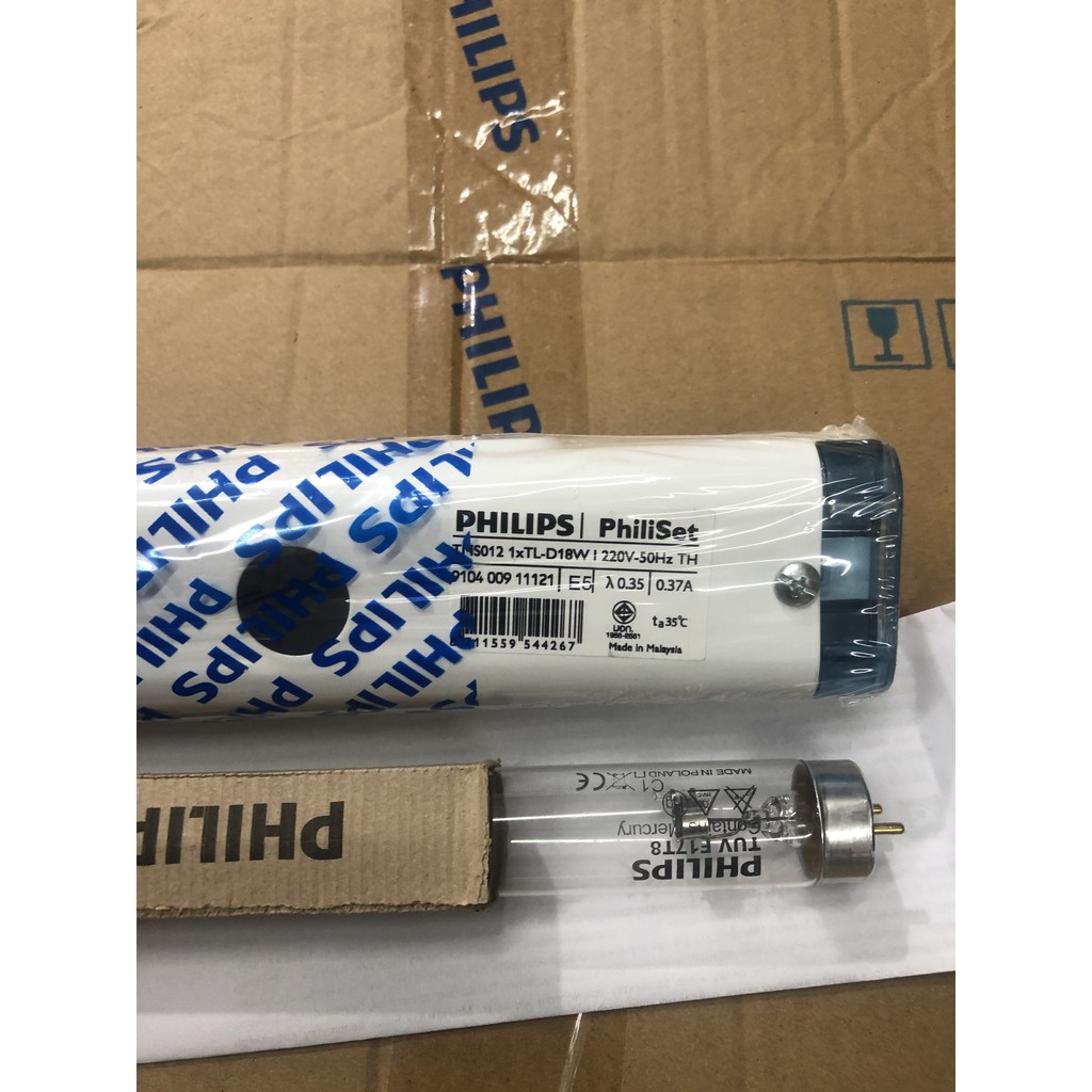 combo BỘ ĐÈN TUV PHILIPS DIỆT KHUẨN 18W 60CM F17T8 PHILIPS | Shopee ...