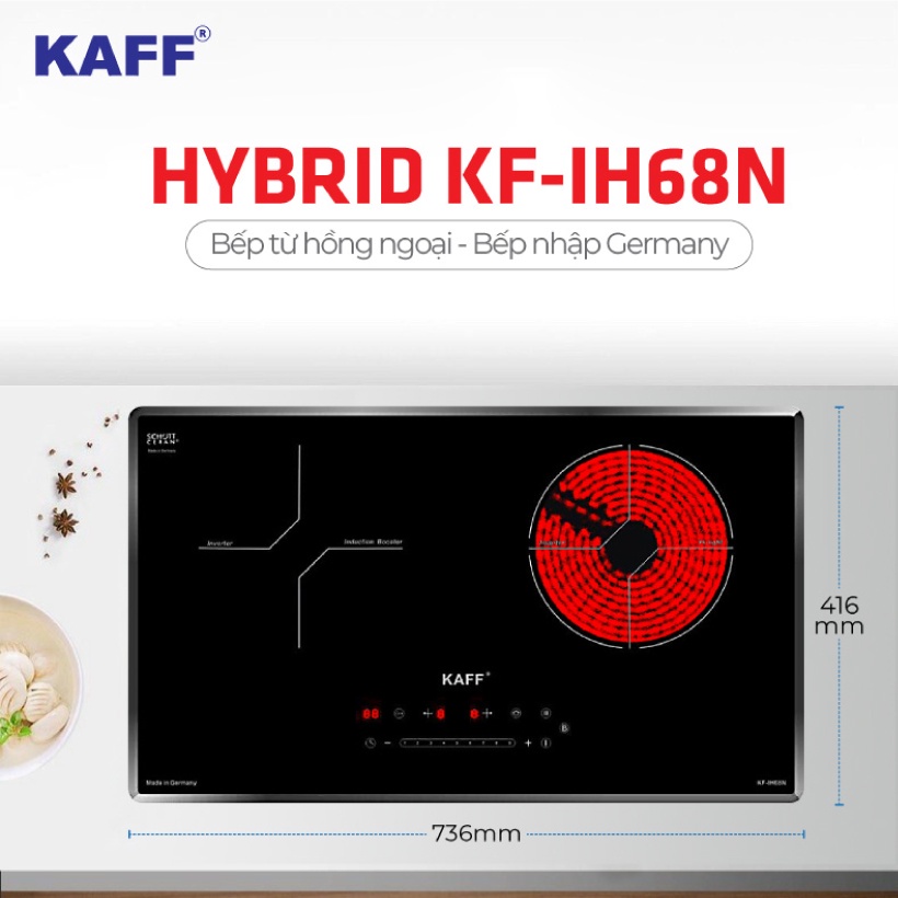 Bếp từ đôi hồng ngoại cảm ứng KAFF HYBRID KF-IH68N - HÀNG NHẬP GERMANY ...