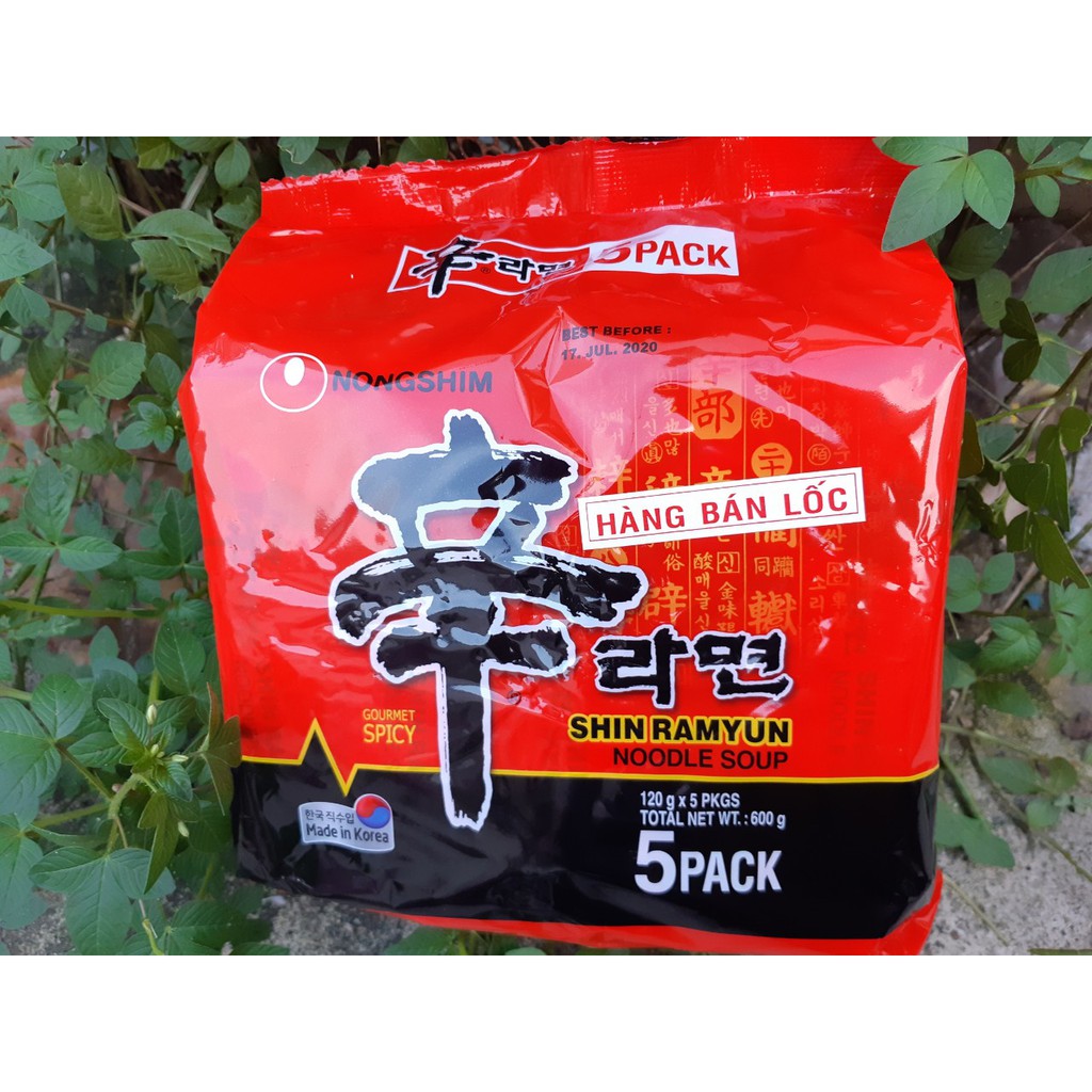 [Lốc 5 Gói] Mì Shin/Mì Cay Hàn Quốc Shin Ramyun Nongshim (120g / Gói ...