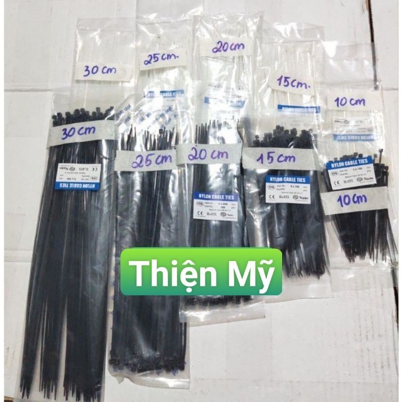 Dây rút nhựa, dây thít nhựa 10cm, 15cm,20cm, 25cm, 30cm khoản 80 sợi/bịch | Shopee Việt Nam