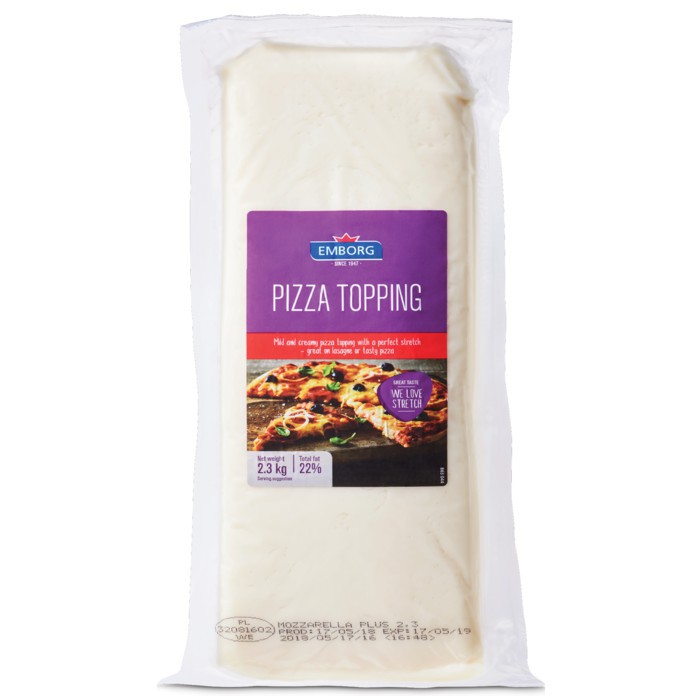 Phô mai Mozzarella Pizza Topping Emborg - 2.3kg | Shopee Việt Nam
