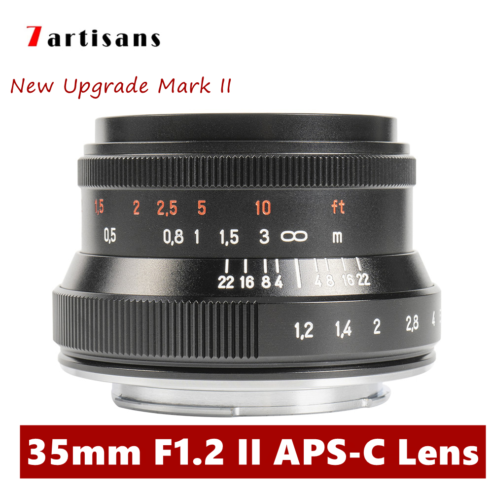 7artisans 35mm F1.2 II MF APS-C Ống kính máy ảnh chân dung cho máy ảnh gắn FX / E / EOS-M / Z ...