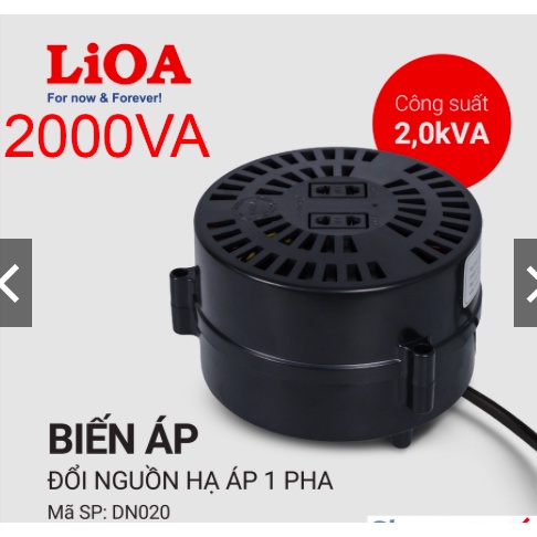 Biến áp tự ngẫu LiOA 2000VA đổi nguồn điện LiOA 2000VA từ 100V/120V sang 220V cho máy Nhật - Mỹ ...