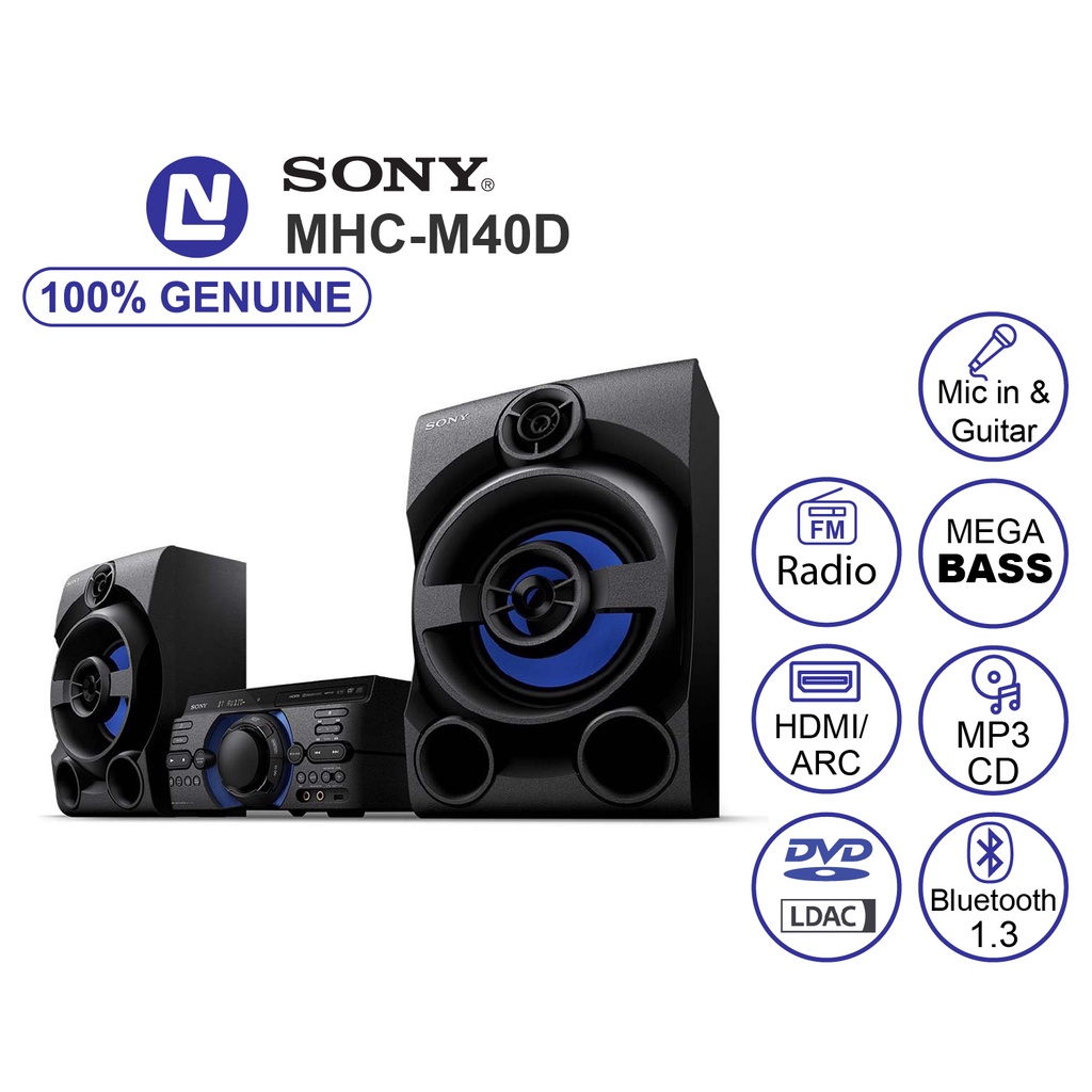 NEW Full box - Sony MHC-M40D Dàn âm thanh Hifi - DVD - Bluetooth - Mic ...