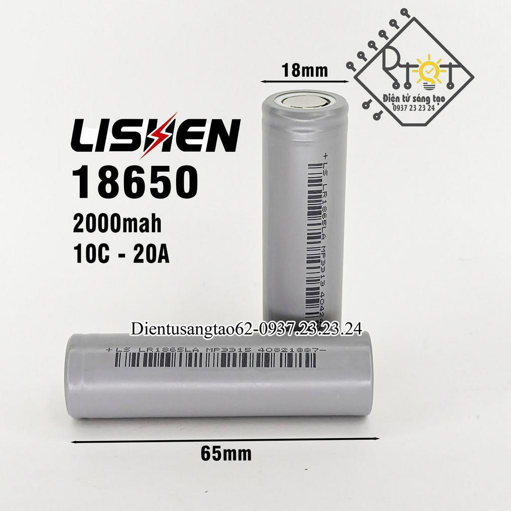 [ DTST62 ] Pin LS Lishen xám 2000mAh xả 20A 18650 3.7V , chuyên pin ...
