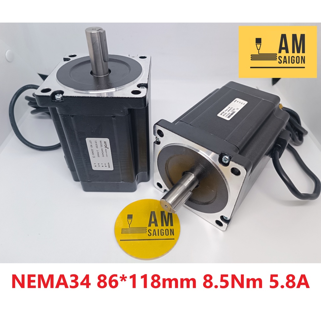 Động cơ bước 86, Step motor 86 x 118 mm NEMA34 mới 8.5Nm dòng 5.8A | Shopee Việt Nam