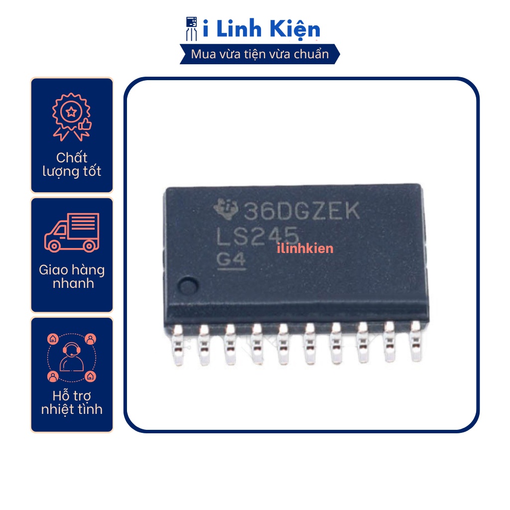 Ic chức năng 74LS245DWR LS245 SOP-20 7.2mm chính hãng TI chất lượng ...