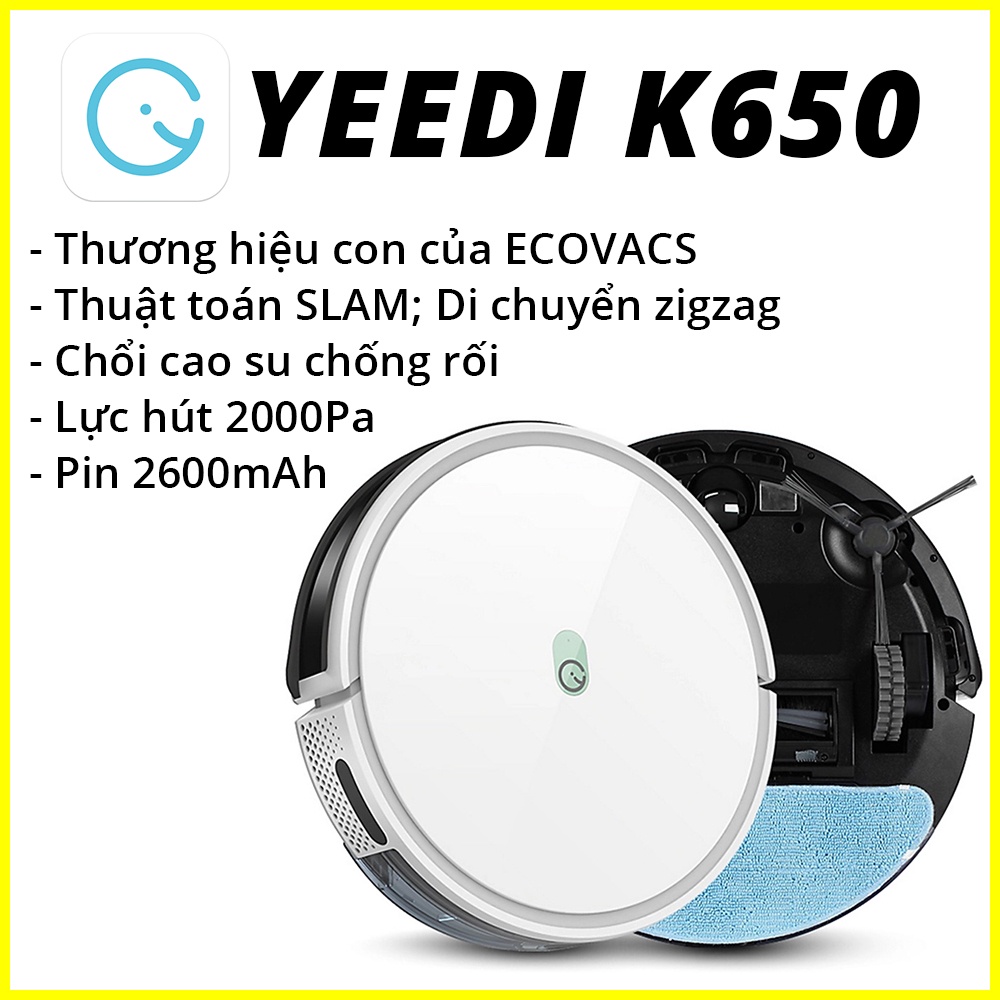 Robot ECOVACS YEEDI K650 - robot hút bụi lau nhà tự động - bản CPO chưa qua sử dụng | Shopee ...