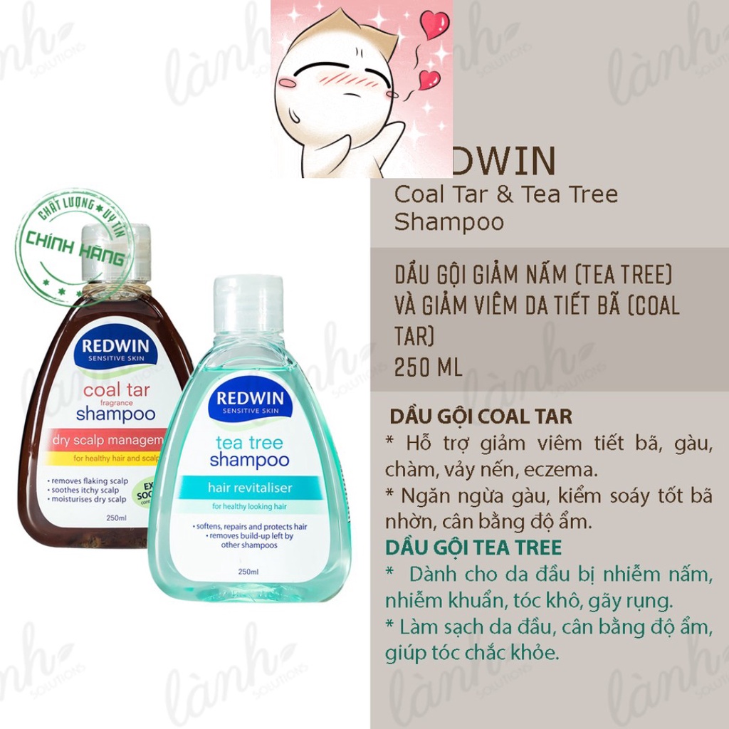 [CHUAN UC] Dầu Gội Giảm Nấm (Tea Tree) Và Giảm Gàu (Coal Tar) - REDWIN ...