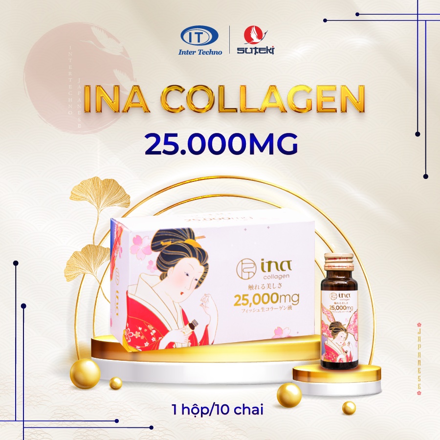 [InterTechno] INA Collagen - 25000mg Collagen peptide, Elastin, Vitamin ...