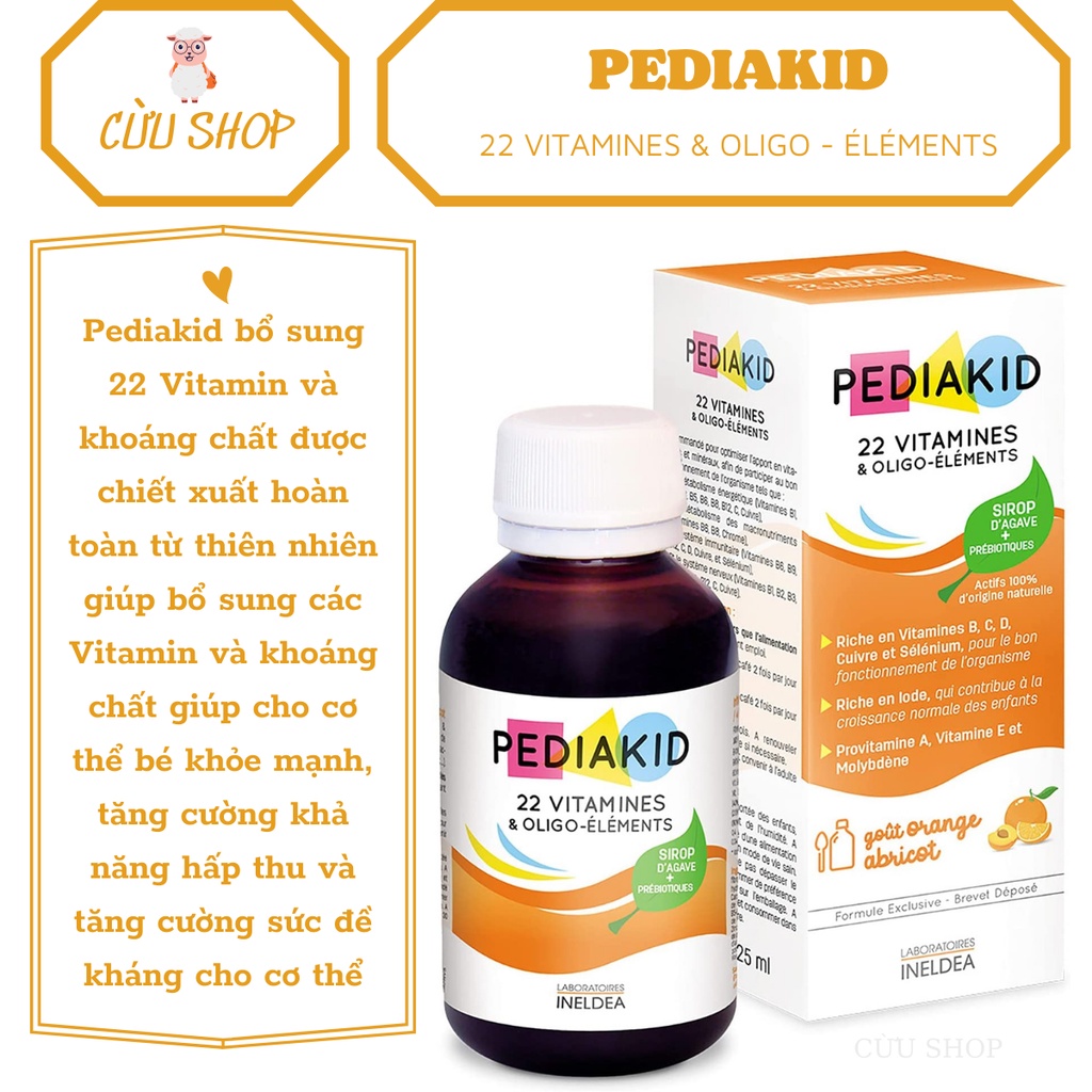 Siro Pediakid 22 Vitamin Pháp | Shopee Việt Nam