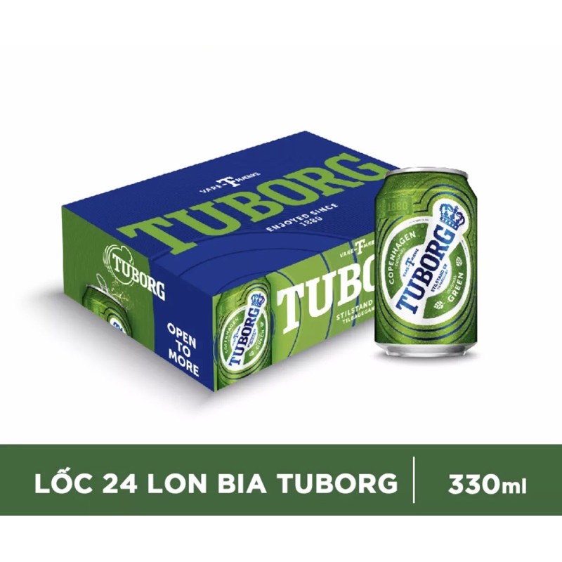 Bia Tuborg lon - 1 thùng 24 lon 330ml | Shopee Việt Nam