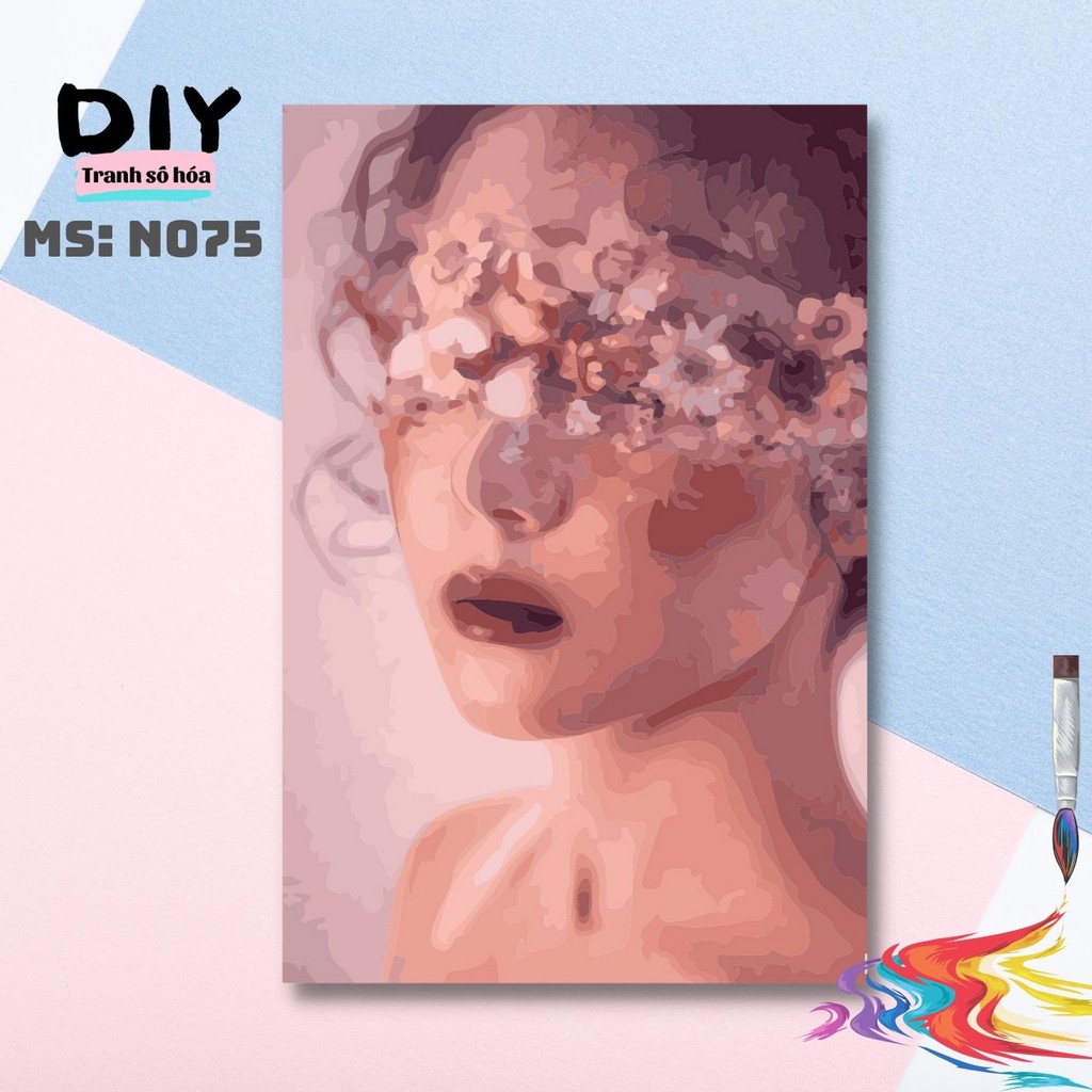 Tranh tô màu số hóa DIY Tranh nàng thơ N072 | Shopee Việt Nam