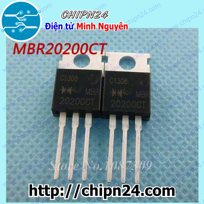 [2 CON] (DIP) Diode MBR20200CT TO-220 20A 200V (MBR20200 MBR 20200 ...