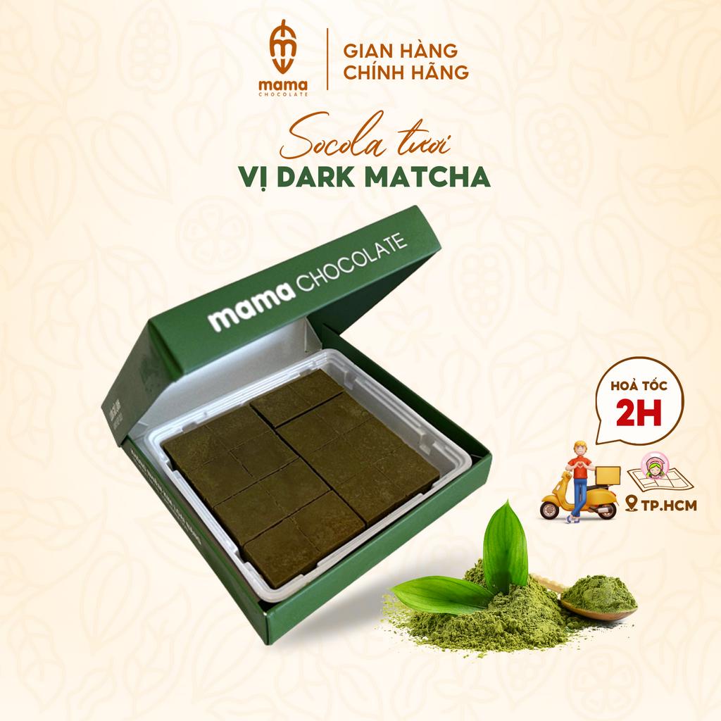 Socola Tươi Mama Chocolate Vị Dark Matcha Hộp 25 Viên 150g | Shopee ...
