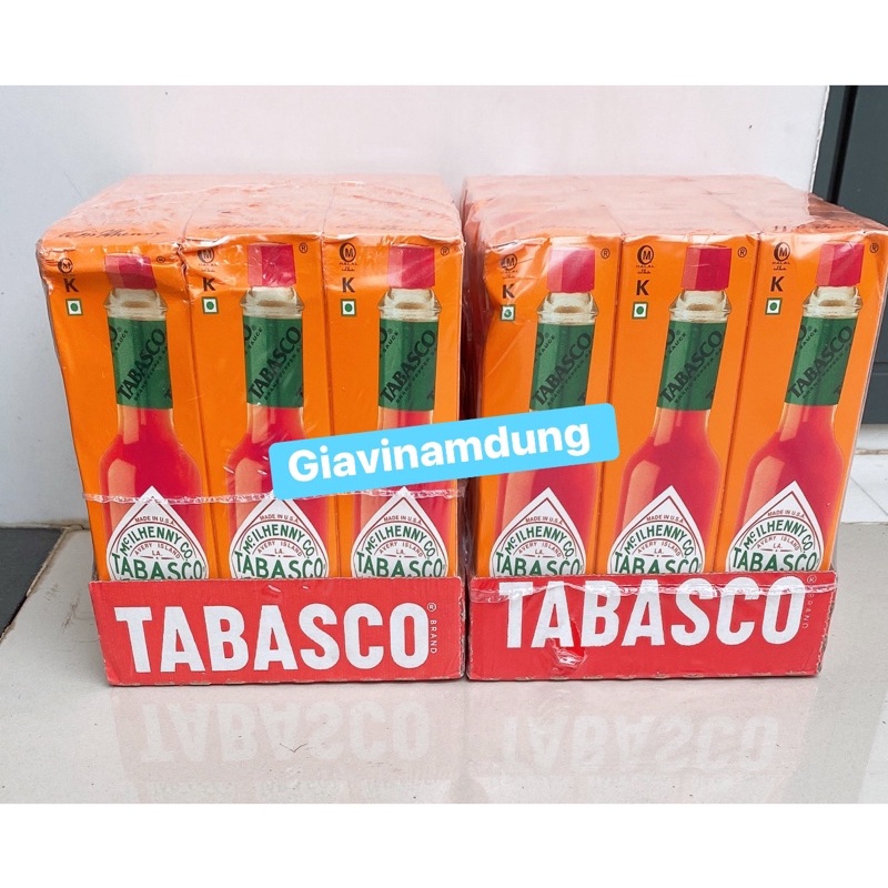 Tabasco sốt ớt 60ml - Sốt ớt đỏ Tabasco - Tabasco Red Sauce 1 lốc 12 chai | Shopee Việt Nam