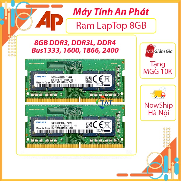 Ram 8GB Laptop, PC DDR3, DDR3L, DDR4 ram chính hãng bảo hành đổi mới ...