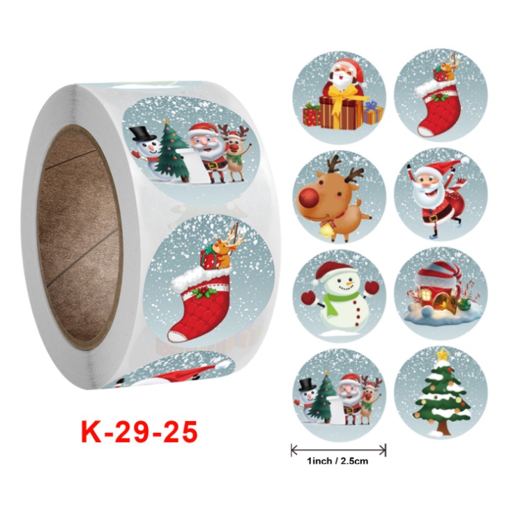 Sticker Mery Chirstmas - Cuộn sticker giáng sinh 500 cái x 2.5cm ...