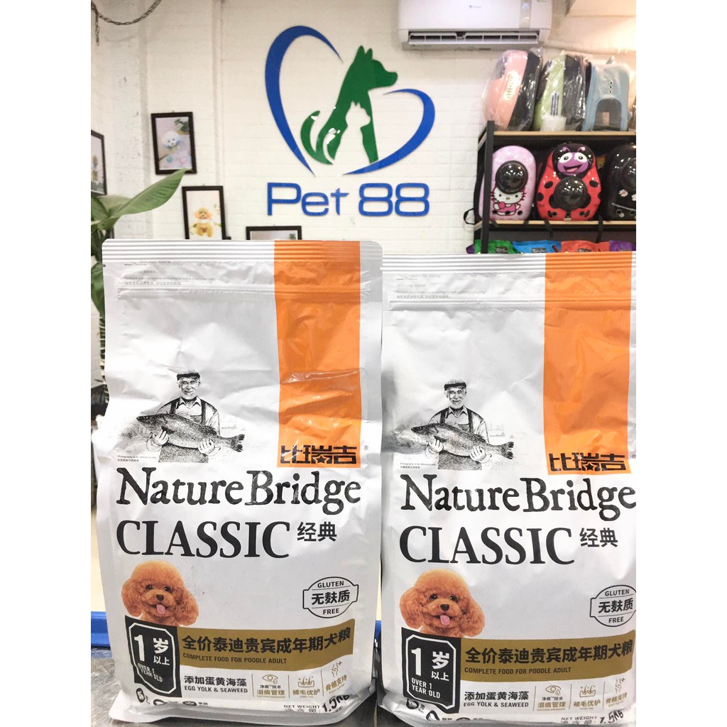 Thức ăn hạt Nature Bridge Classic 1,5 kg dành riêng cho chó Poodle ...