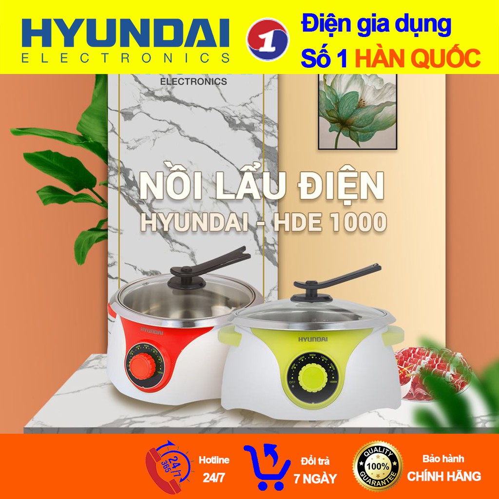 [HDEO] Lẩu Điện Đa Năng [CHÍNH HÃNG] Hyundai Hàn Quốc HDE 1000 1800W3L ...