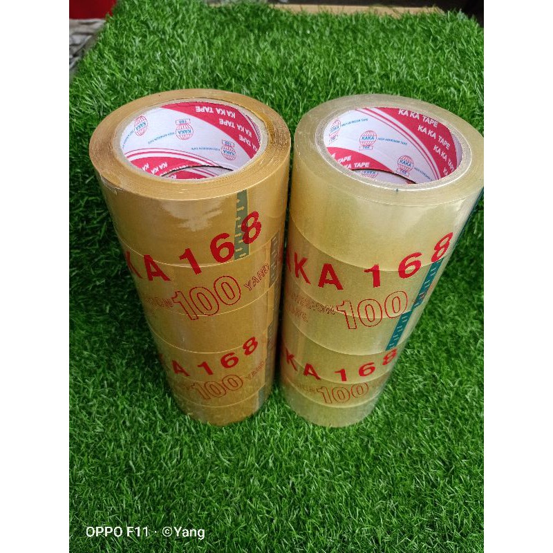 Băng Keo trong đục dán thùng gói hàng 5P Băng Dính 5cm 100 Yard đủ nặng 1kg2 Giá 1 Cây 6 cuộn ...