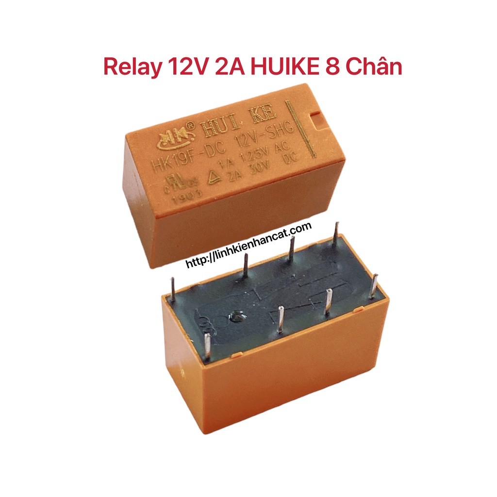 Relay 12V 2A HUIKE 8 Chân - HK19F-DC12V-SHG | Shopee Việt Nam