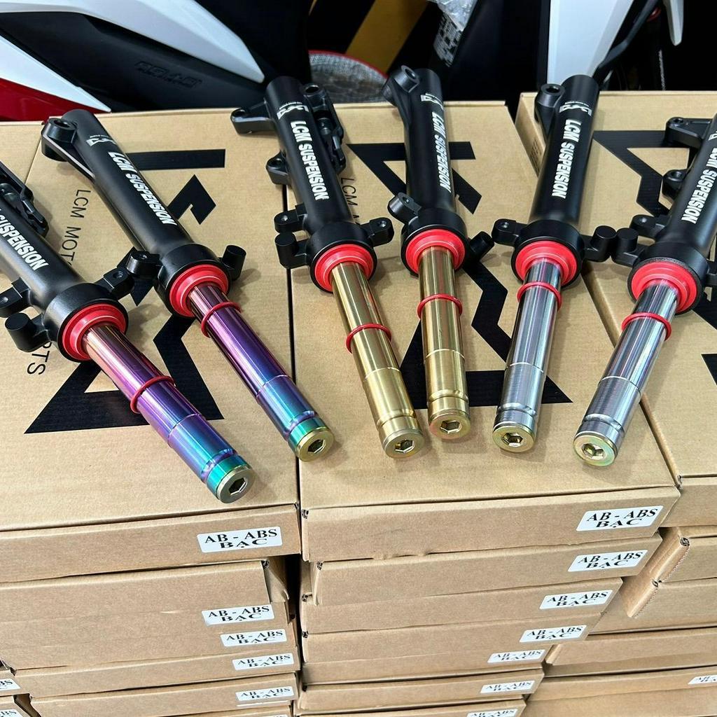 Phuộc trước LCM cho AB160 abs Ab125 Ab150 - gắn cả ABS 3 màu bạc vàng ...