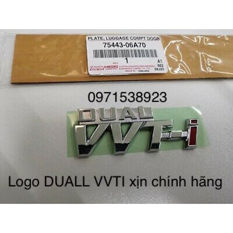 LOGO CHỮ DUALL VVT-XỊN CHÍNH HÃNG 75443-06A70 | Shopee Việt Nam