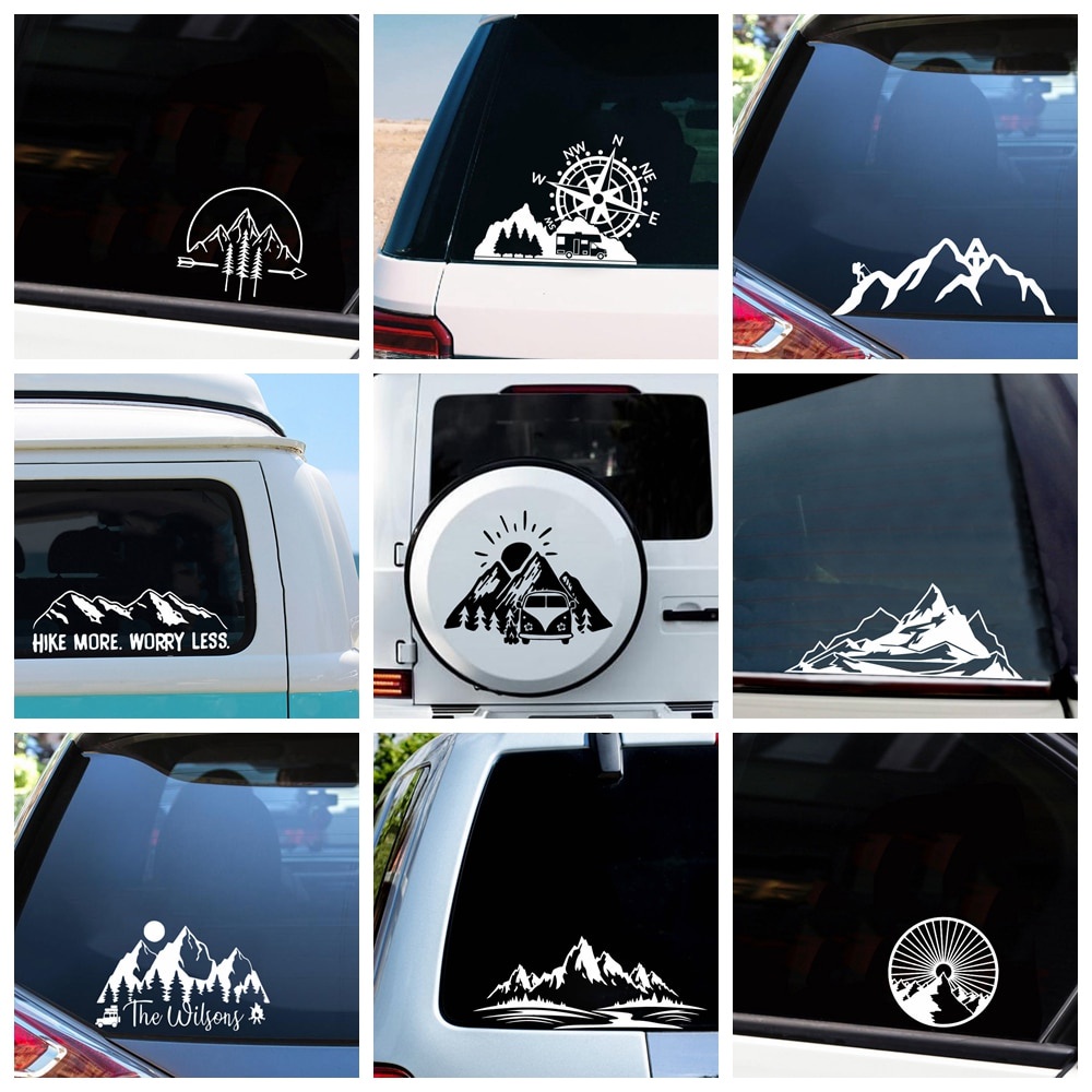 Đề Can Vinyl Hình Ngọn Núi Thời Trang Trang Trí Xe Hơi/Cửa Sổ/Cửa Ra ...