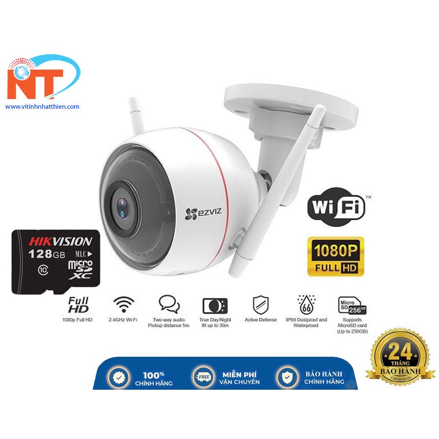 Camera IP Wifi EZVIZ C3W 1080P có đèn còi, đàm thoại 2 chiều - Hàng ...