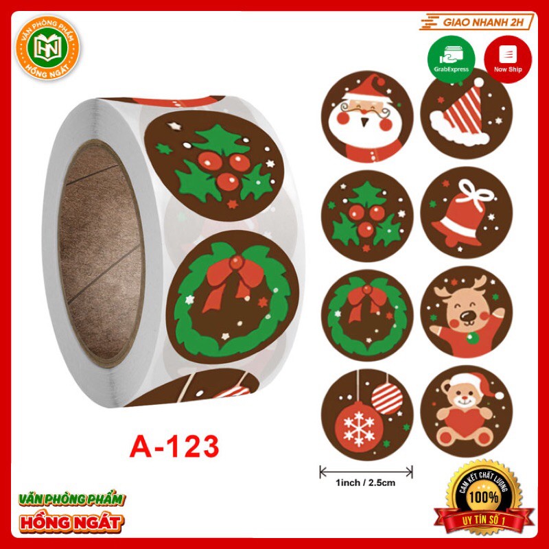 Sticker NOEL Cuộn⭐gồm 500 sticker hình đồ dùng của giáo viên làm quà ...