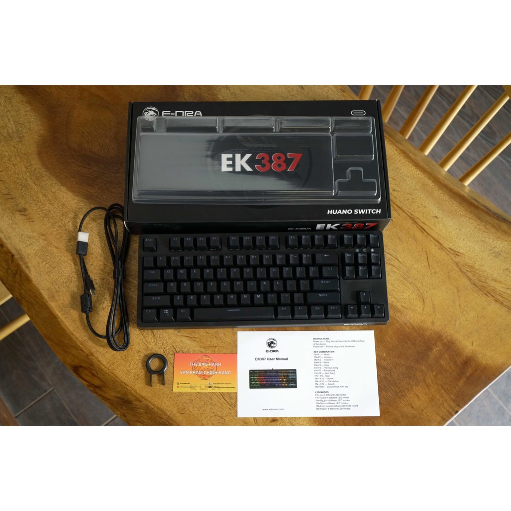 Phím cơ E-DRA ek387 Rainbown Huano sw | Shopee Việt Nam