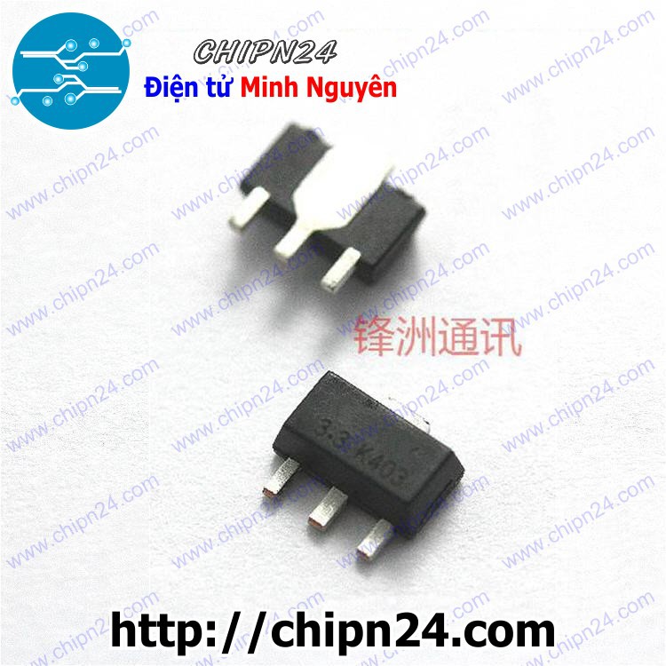 [4 CON] (SOP) IC Dán AMS1117-3.3V SOT-89 (SMD) (AMS1117 3V3) | Shopee Việt Nam