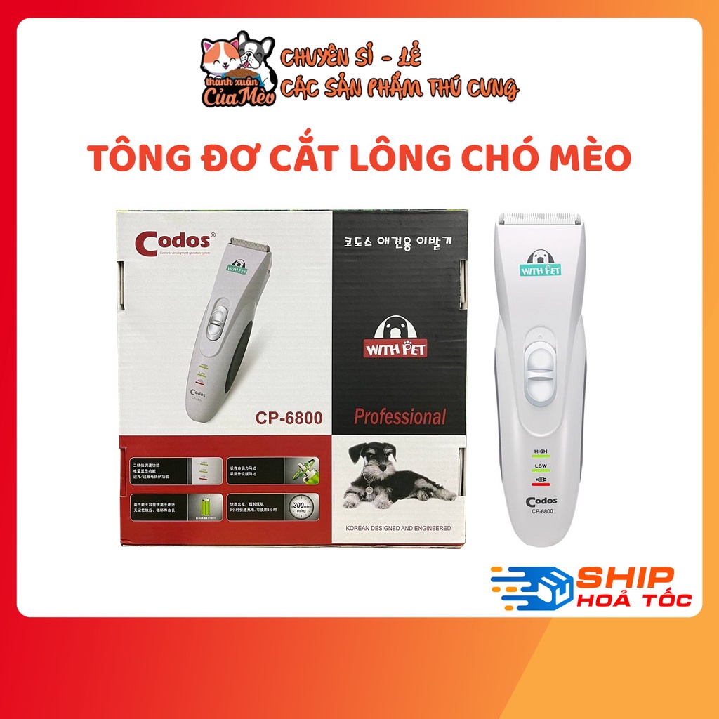 [Chính Hãng] Tông đơ Cao Cấp Codos CP-6800 Dành Cho Chó Và Mèo - Cắt Tỉa Lông/ Móng | Shopee ...