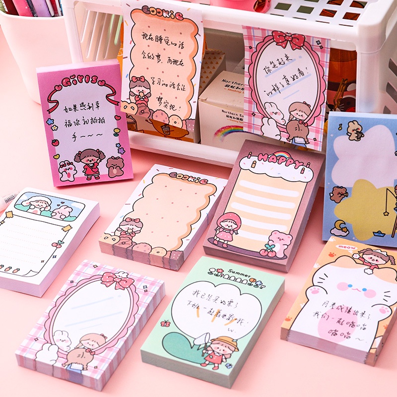 Giấy ghi chú Giấy note Sticky note hoạt hình xinh xắn | Shopee Việt Nam