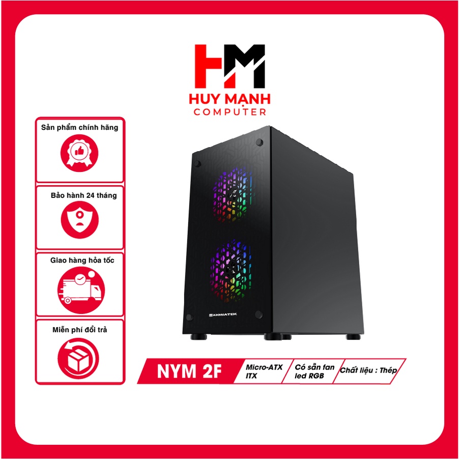 Vỏ máy tính Xigmatek NYM 2F Huy Mạnh Computer Vỏ case 2 mặt kính (kèm 2 ...