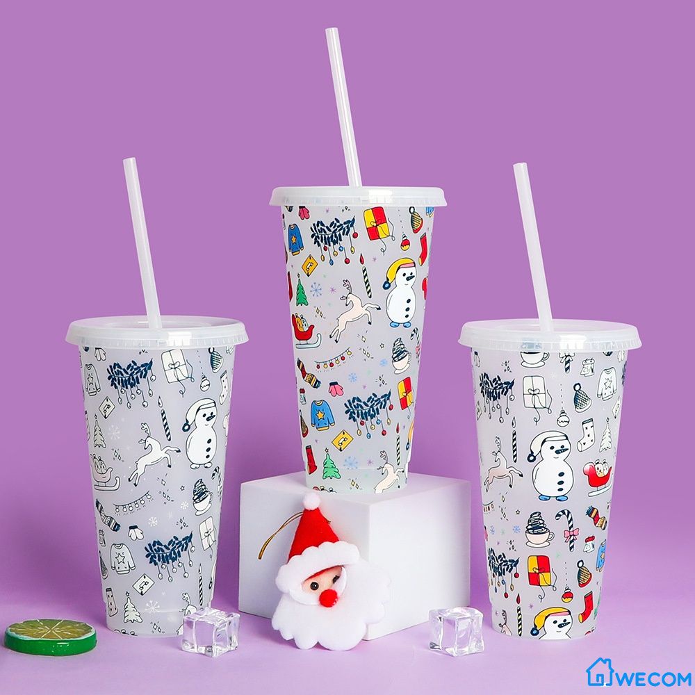 Bình nước nhựa PP 710ml có ống hút thay đổi màu sắc theo nhiệt độ | Shopee Việt Nam