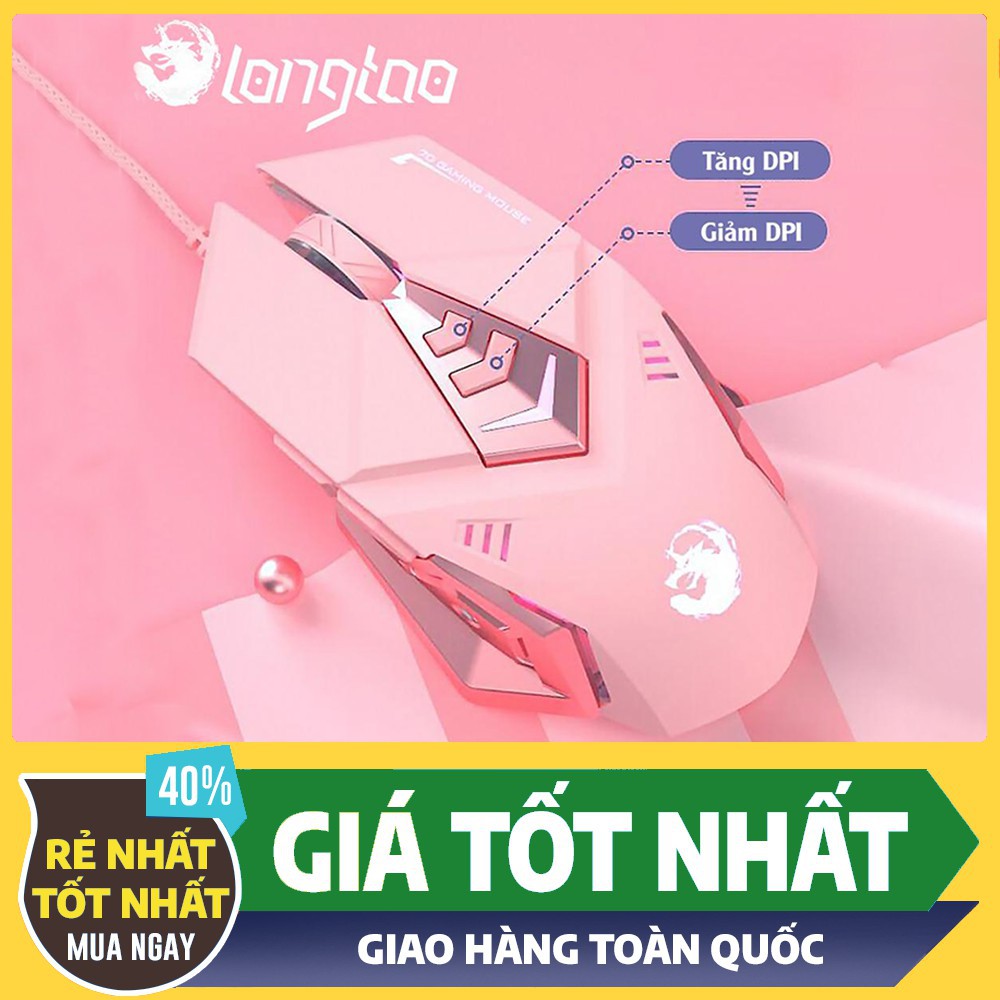 Chuột Gaming LongTao K3 Pink ( BH 12 Tháng ) | Shopee Việt Nam