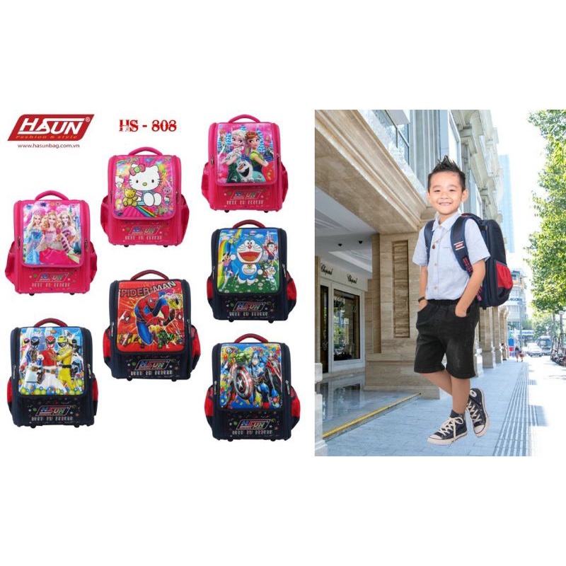 BALO HỌC SINH CẤP 1 BALO CHỐNG GÙ HASUN SH808 CHÍNH HÃNG . | Shopee ...