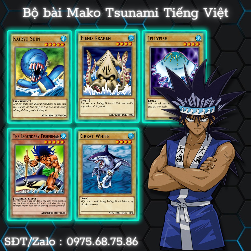 Bài Yugioh Tiếng Việt - Bộ bài Mako Tsunami | Shopee Việt Nam