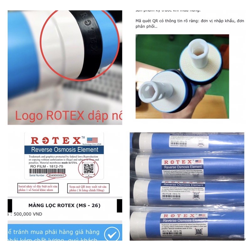 [ Bán Buôn ]Màng Lọc Ro Rotex 15V USA Chính Hãng | Shopee Việt Nam