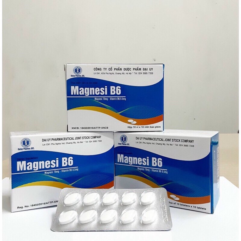 [ Chính Hãng] Magie B6 - Magnesi B6 Đại Uy- hộp 100 viên | Shopee Việt Nam
