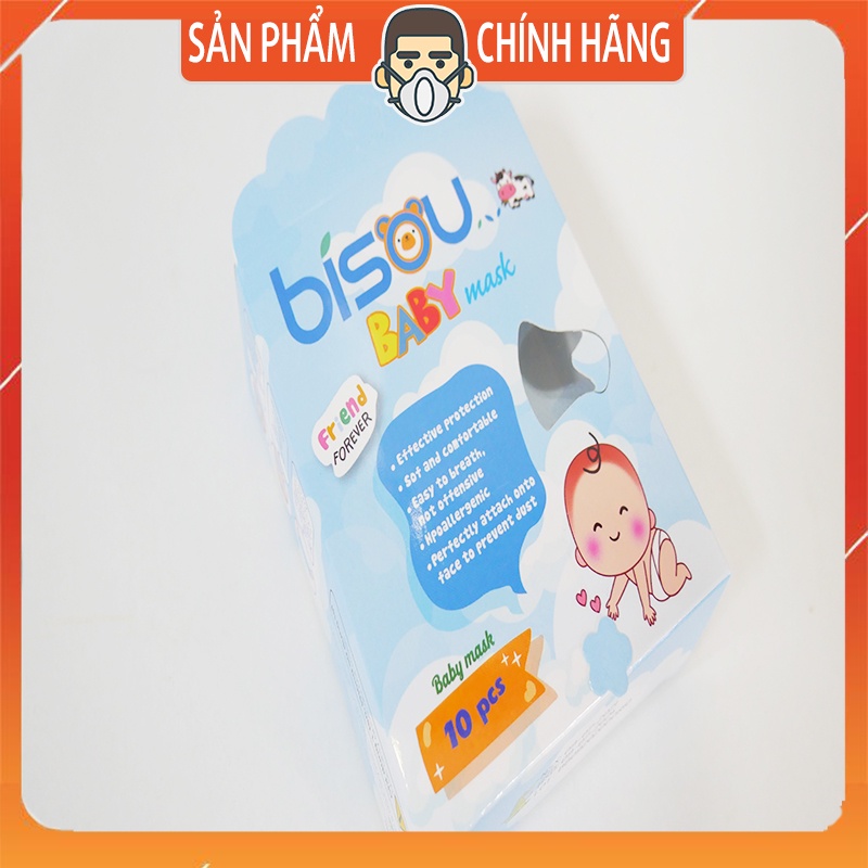 Khẩu trang 3d mask kid Bisou trẻ em, sơ sinh (10 cái) | Shopee Việt Nam