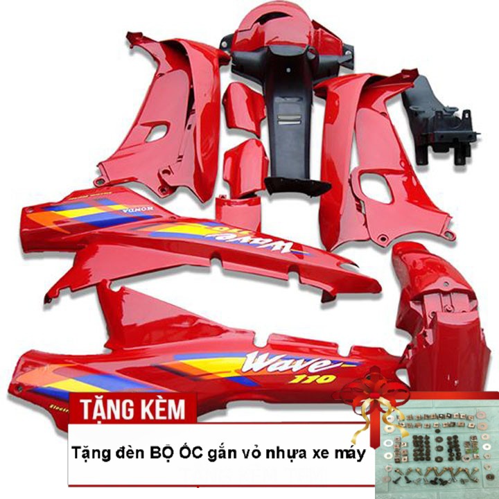 Dàn áo xe Wave 110 - wave zx - Wave Alpha đời 2002 đến 2006, nhựa ...