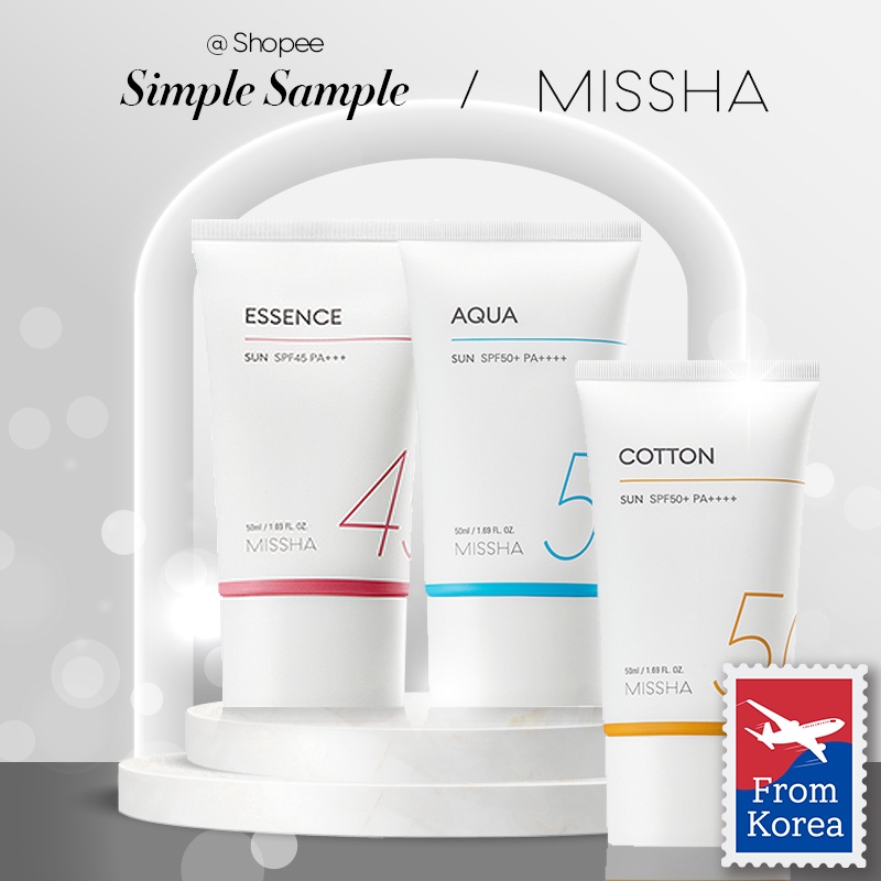 MISSHA all around safe block sunscreen SPF50 + PA ++++ aqua sun cotton ...
