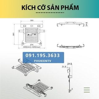 COMBO NB H180 + FP2 / Giá Treo Màn Hình NB H180 17 - 27 Inch - Kèm Kẹp ...