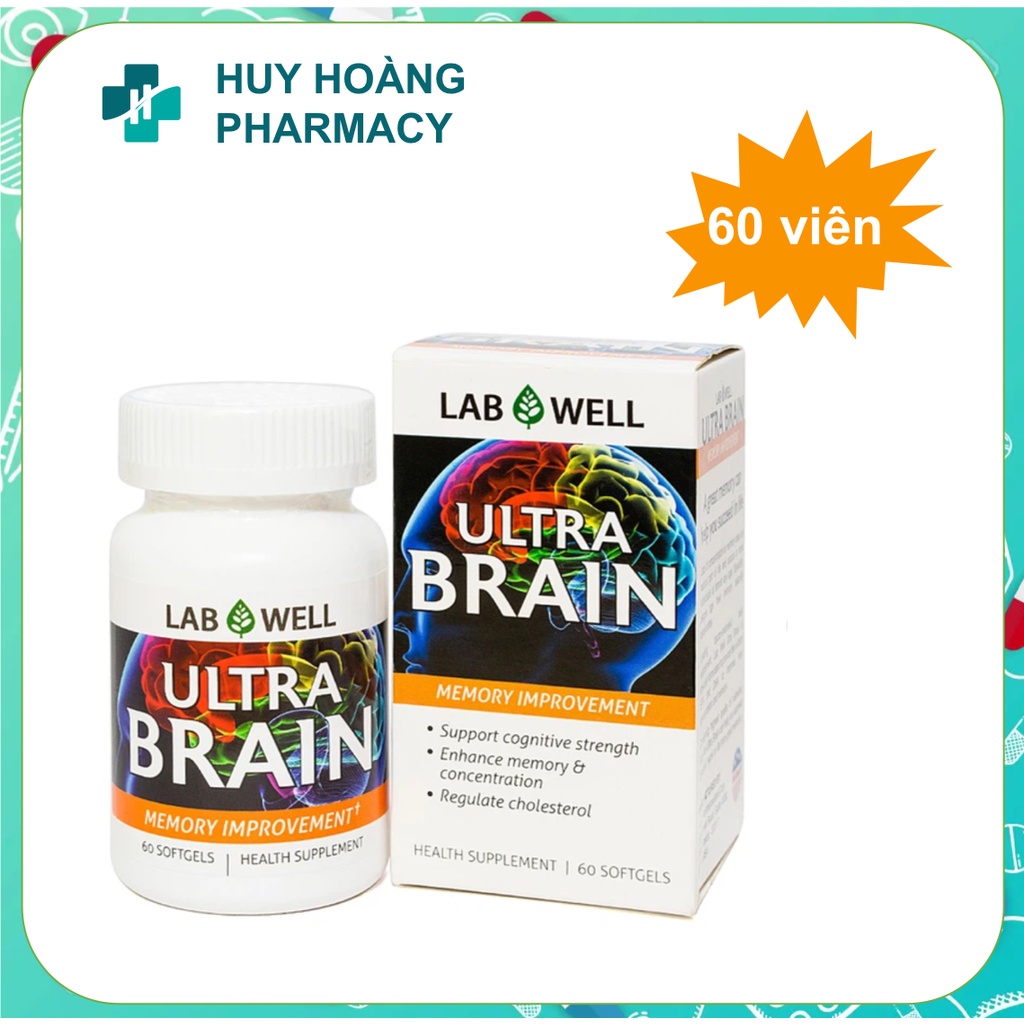 [ CHÍNH HÃNG ] Viên uống bổ não Lab Well Ultra Brain Cải Thiện Trí Nhớ ...